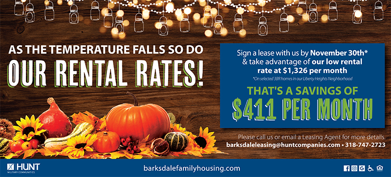 Rental Homes | Barksdale Family Housing | Fall Leasing Special